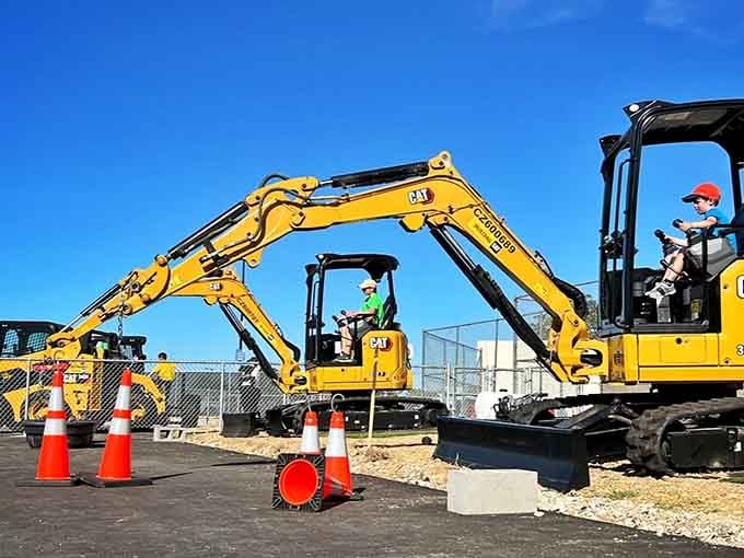 That's not a toy excavator&mdash;it's the real deal, complete with hydraulic power and childhood dreams coming true.