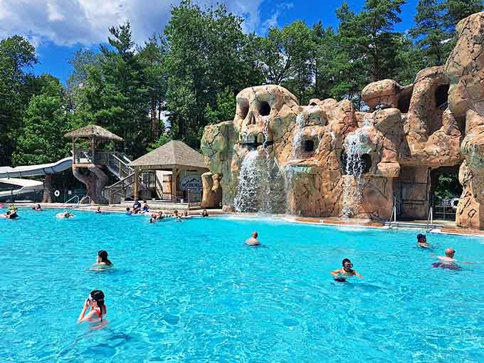 When someone builds a tropical paradise in the Adirondacks, complete with mountain views that'll make your jaw drop.