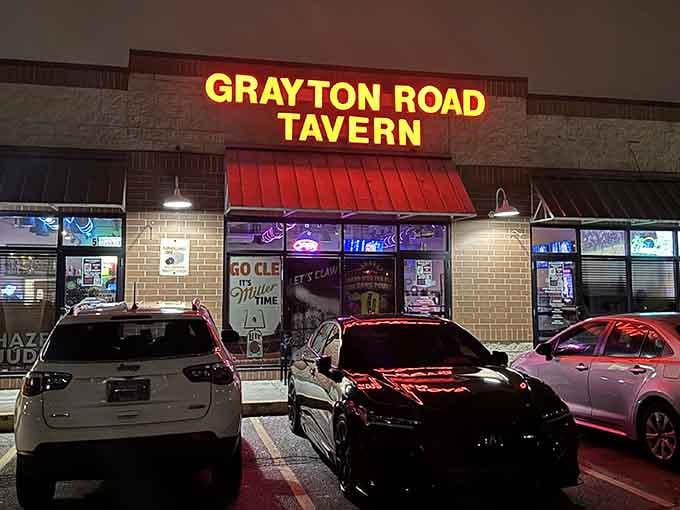When a restaurant looks this inviting at night, you know the kitchen takes its job seriously around the clock.