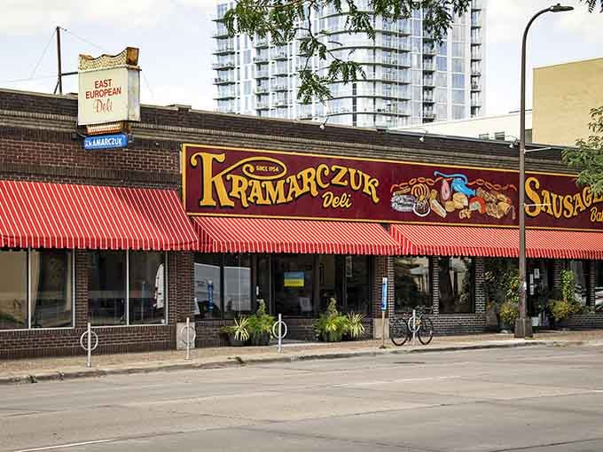 That vintage sign isn't just advertising, it's practically a beacon calling you home to pierogi paradise.