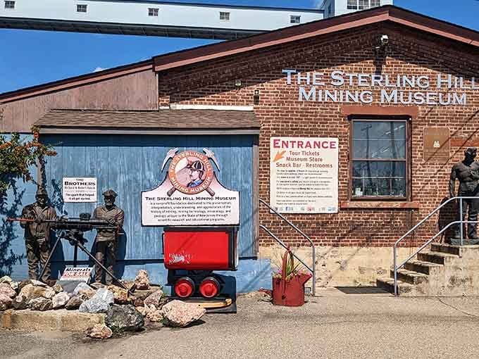 The Sterling Hill Mining Museum entrance sits ready to take you on one of New Jersey's most unique and unexpected adventures.