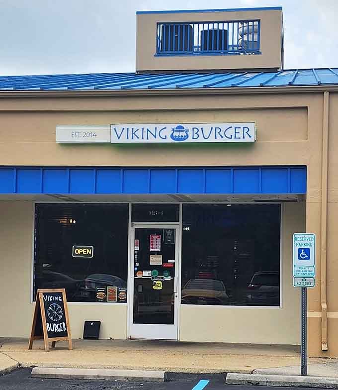 That unassuming storefront is hiding some of the most creative burgers you'll find in Virginia.