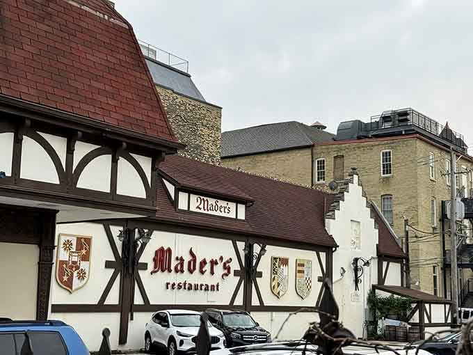 The half-timbered exterior stands proud on Milwaukee streets, proving that some traditions are too good to update or abandon.