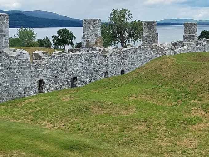 Ancient stone walls rising from bright green grass, proof that New York's been hiding something extraordinary all along.