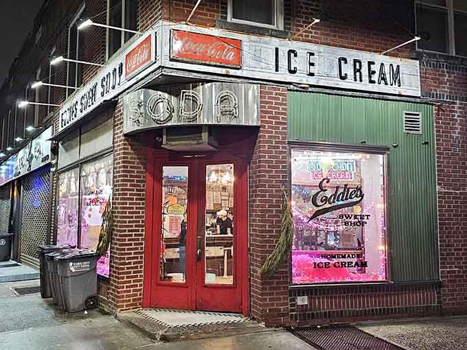 Evening light hits this vintage gem perfectly, making it look like a movie set that serves actual sundaes.
