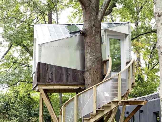 Your childhood treehouse dreams just got a serious upgrade, complete with actual walls and everything.