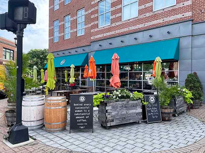 Those turquoise awnings aren't just pretty &ndash; they're beacons guiding you to hot chocolate paradise in Norwalk.