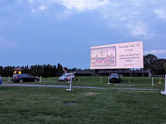 That towering screen against the twilight sky is your portal to movie magic, Pennsylvania style.