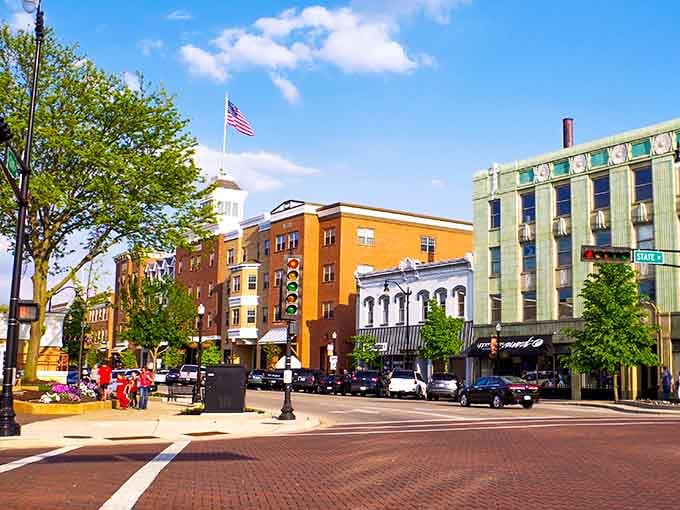 The heart of Beloit beats strong in this downtown square where community gathering feels effortless and genuine.