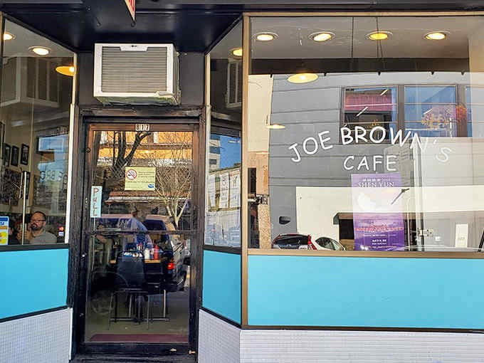 Step through that door and into breakfast paradise, where the coffee's hot and the portions don't require a magnifying glass to find.