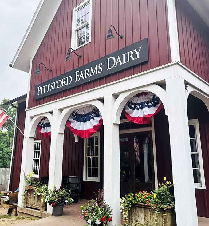 That red barn isn't just pretty to look at, it's your gateway to some seriously good eating.
