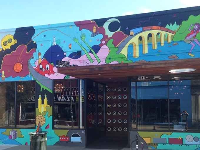 When a building looks like it raided a paint store and won, you know you're in for something special.