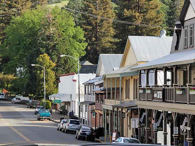 Main Street looks like it wandered off a Western movie set and decided to stay forever.