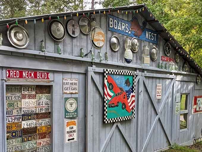 The exterior alone tells you this isn't your average roadside stop in North Carolina.