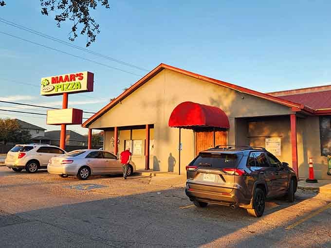 From the outside, Maar's looks like your friendly neighborhood pizza spot with a cosmic secret waiting inside.
