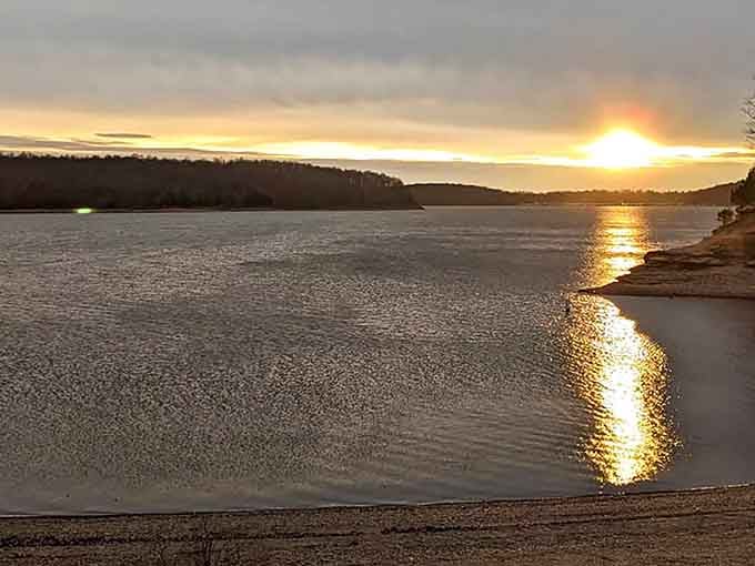 Golden hour at Green River Lake proves Kentucky sunsets can absolutely compete with any oceanfront view you've ever seen.