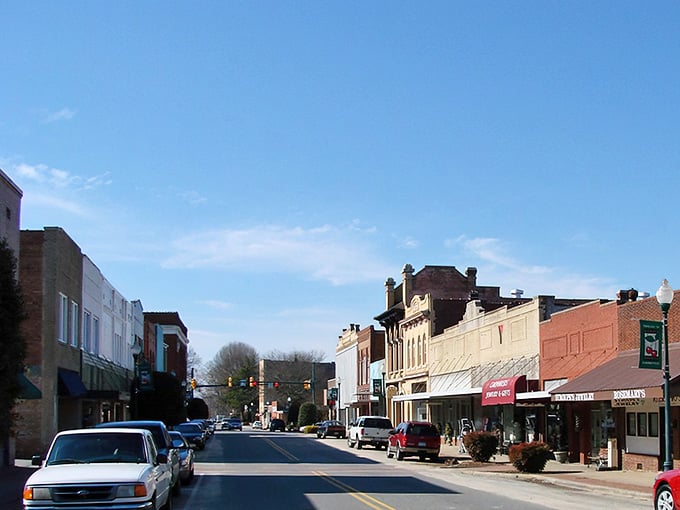 Classic small-town America, where the buildings have more character than most reality TV stars and infinitely better staying power.