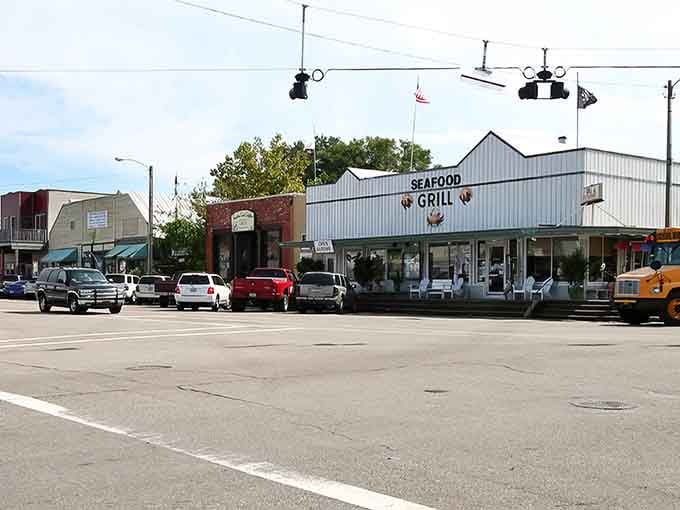 Downtown Apalachicola's historic storefronts prove that authentic charm doesn't need a corporate makeover to shine beautifully.