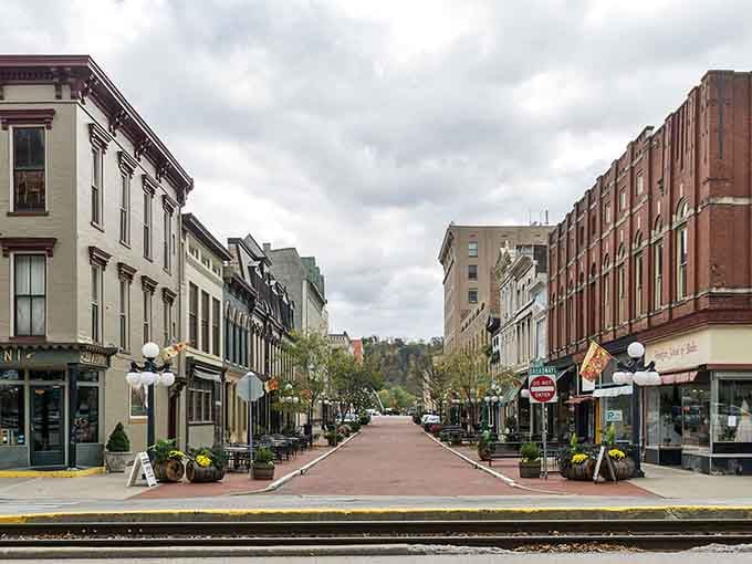 Downtown streets where history and modern life shake hands and agree to coexist quite nicely together.