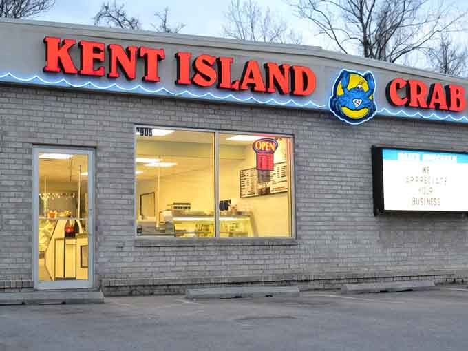 When the neon "OPEN" sign glows, you know fresh Chesapeake treasures are waiting just beyond those doors.