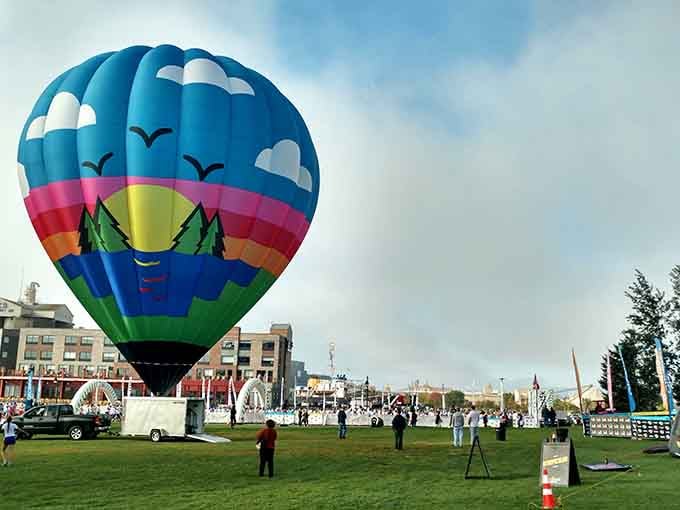 Hot air balloon at a lakeside park? Duluth clearly believes in overachieving when it comes to entertainment options.