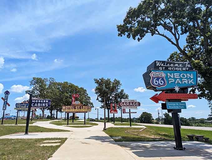 The welcome sign says it all&mdash;you've arrived at Missouri's most luminous tribute to the Mother Road.