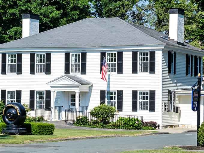 White clapboard and black shutters never looked so inviting, like a postcard that came to life.