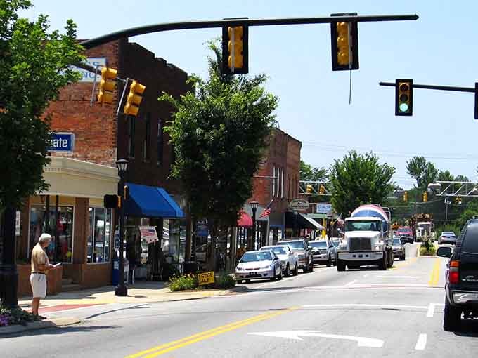 Downtown Landrum stretches out like a time capsule that somebody actually wanted to preserve instead of bulldoze.