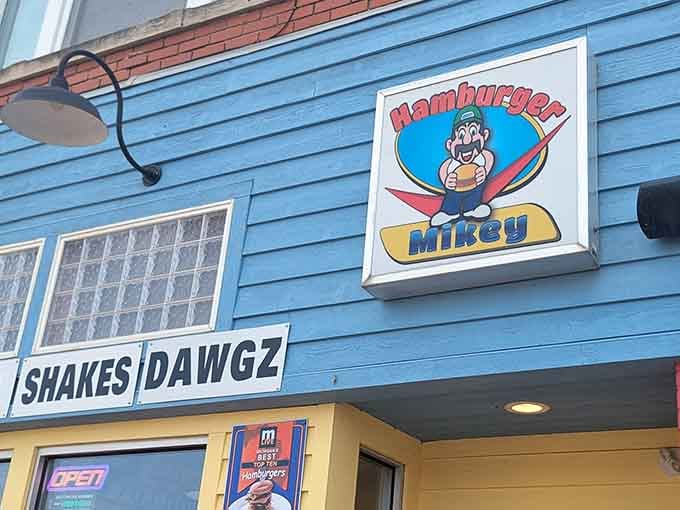 That cheerful blue and yellow exterior isn't just paint, it's a promise of happiness wrapped in wax paper.