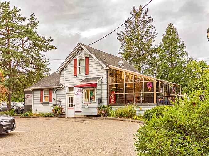 This cozy cottage-style shop glows with promise, looking like it wandered straight out of a Norman Rockwell painting.