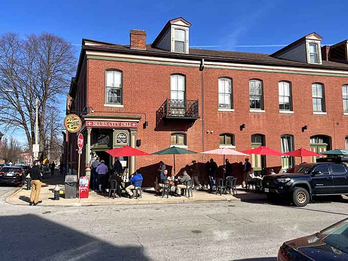 That gorgeous red brick corner building isn't just eye candy, it's where sandwich dreams come true in Benton Park.