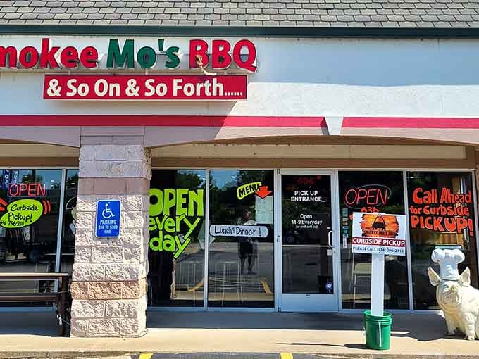 That storefront might look unassuming, but behind those doors lies some serious barbecue magic waiting to happen.