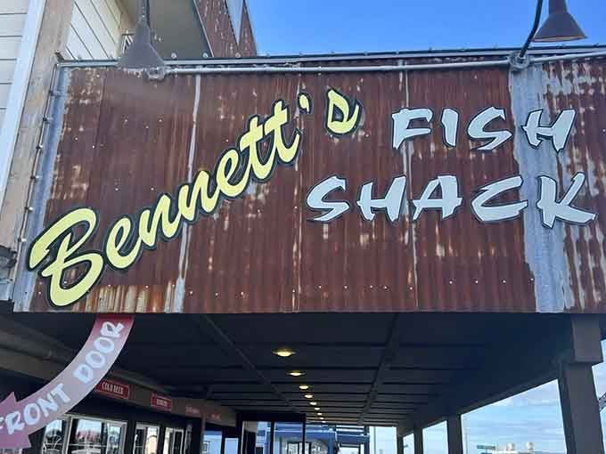 Hand-painted letters on rustic wood tell you everything you need to know: this place cares more about what's on your plate than Instagram-worthy decor.