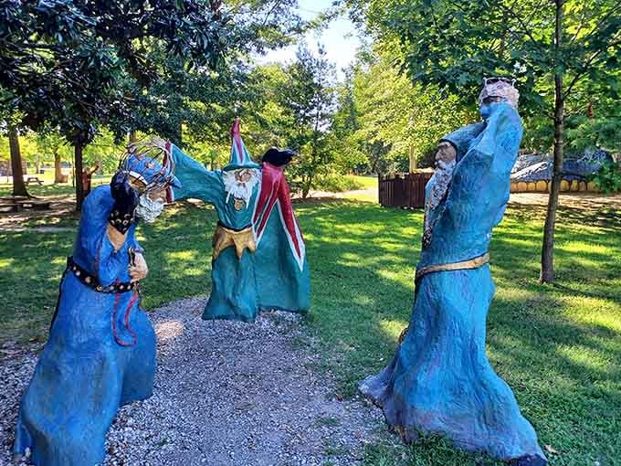 When concrete wizards and mythical beasts guard a playground, you know you've found something special in Southern Illinois.