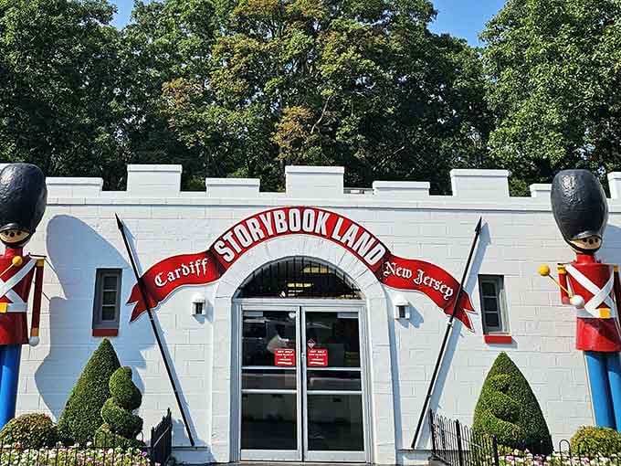 Those toy soldier guards flanking the entrance look more welcoming than intimidating, thankfully.