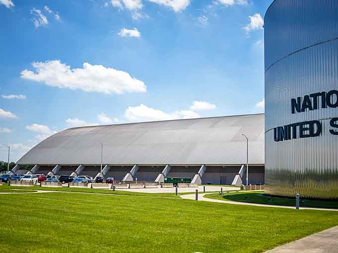 That gleaming entrance isn't just a building, it's your gateway to aviation history without spending a dime.