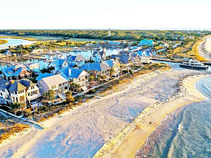 The picturesque island village nestled between ocean and marsh showcases why Bald Head Island remains one of North Carolina's best-kept coastal secrets.