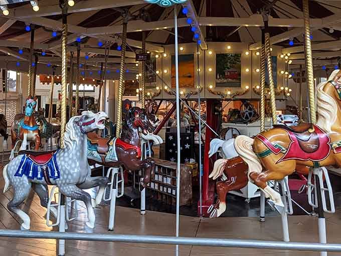 Step inside this enchanting Ohio destination to see vibrant, handcrafted figures that celebrate the nostalgic joy of the classic carousel.