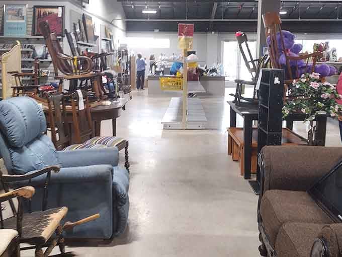 Furniture finds stretch down aisles where your living room makeover costs less than one fancy throw pillow elsewhere.