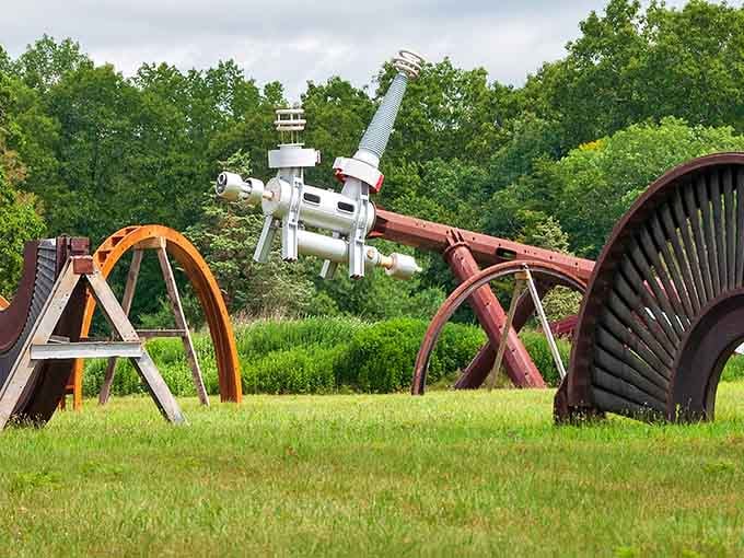 Industrial parts transformed into soaring art&mdash;because who says a dragonfly can't be made of metal and ambition?
