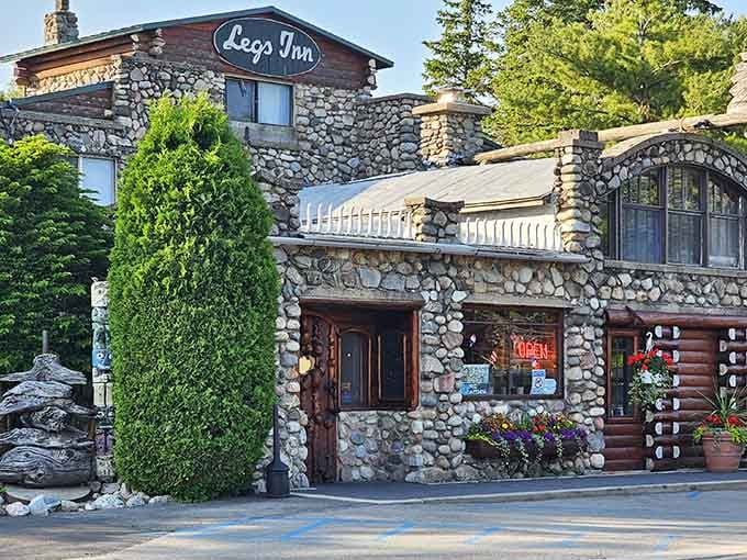 This stone masterpiece rising from the Michigan woods looks like Poland's castle met northern hospitality.