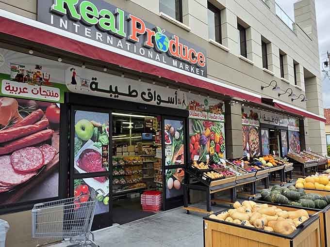 That colorful globe logo isn't kidding around; this storefront promises passport-free travel through every continent's flavors.