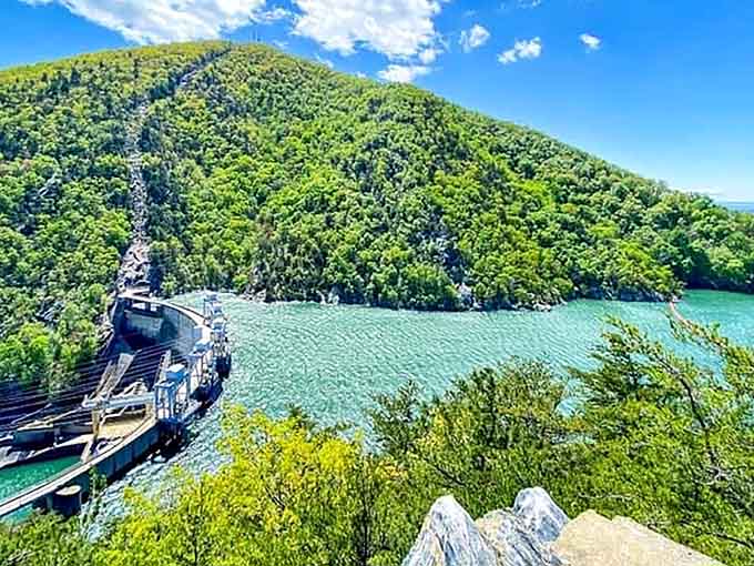 When mountains meet water like this, you start understanding why people write poetry about Virginia's landscapes.