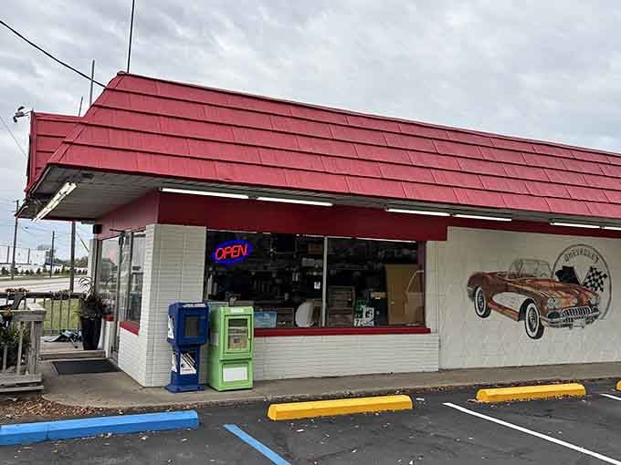 That classic red roof and vintage gas pumps out front aren't just decoration &ndash; they're your first clue you've found something special.