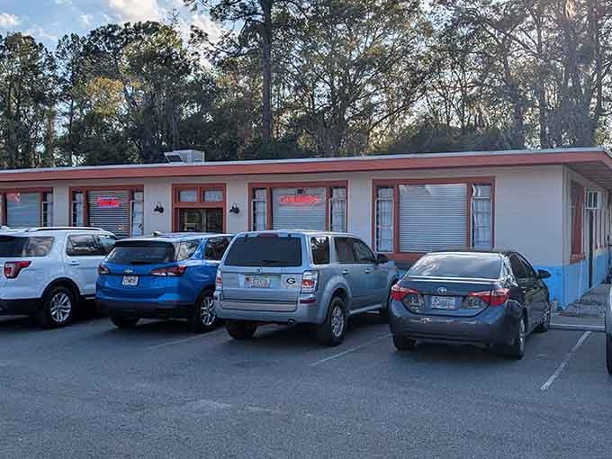 That full parking lot tells you everything you need to know about what's waiting inside this unassuming gem.