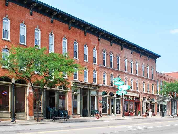 Those arched windows and red brick facades whisper stories from another era when craftsmanship actually meant something special.
