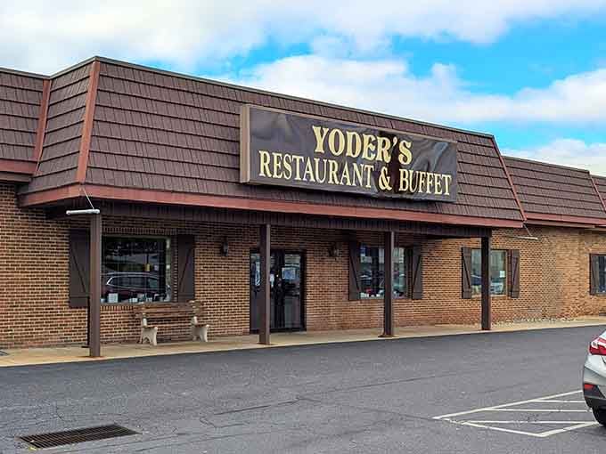 That unassuming brick exterior is hiding some of the best Pennsylvania Dutch cooking you'll ever experience inside.
