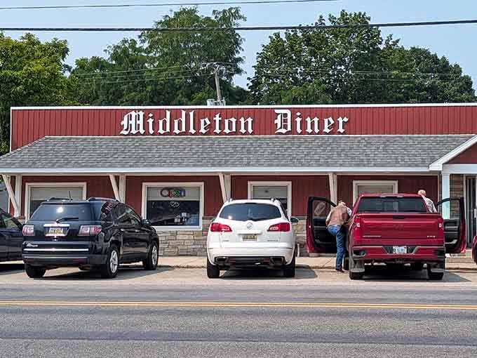The parking lot tells the whole story: when locals and out-of-towners both show up, you're onto something special.