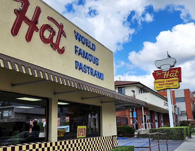 When a building proudly declares "World Famous Pastrami," you know they're not playing around with portion sizes.