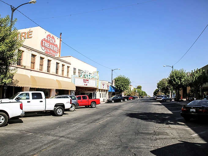 Downtown Taft stretches out under that endless California sky, proving small-town charm still exists in the Golden State.